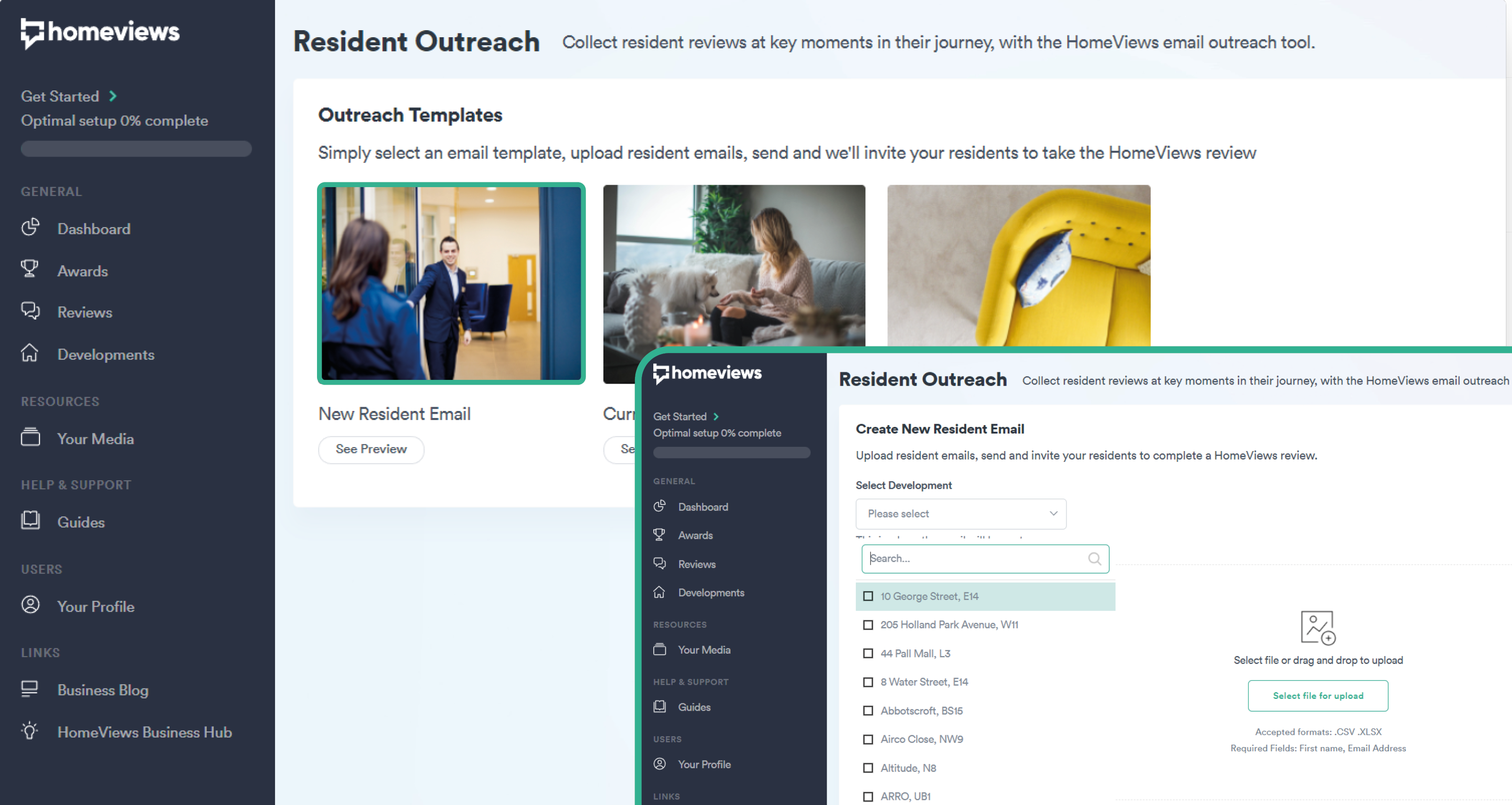Resident Email Tool - HomeViews Business Hub
